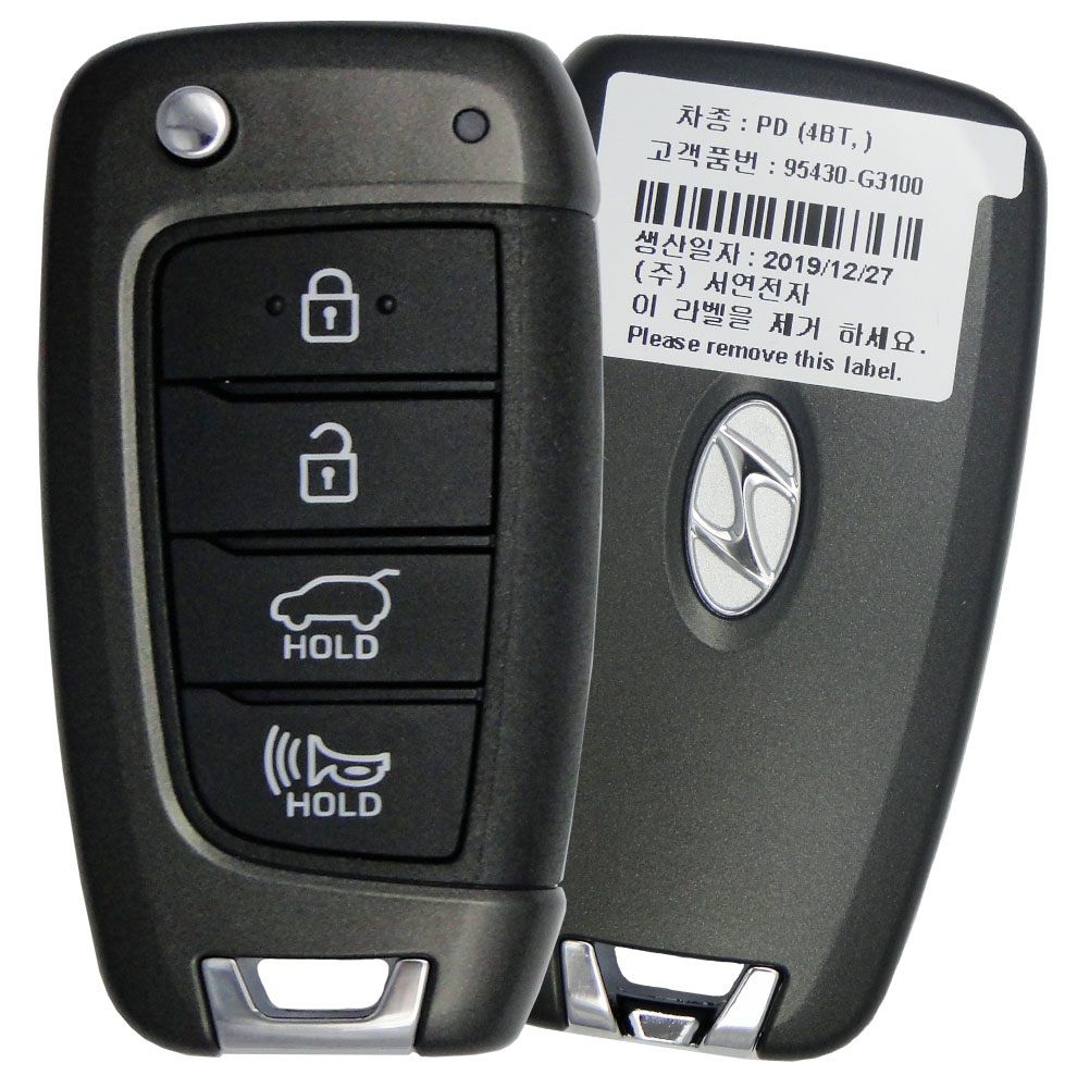 2019 Hyundai Elantra Flip Remote Keyless Entry 95430-G3100 OSLOKA-450T ...
