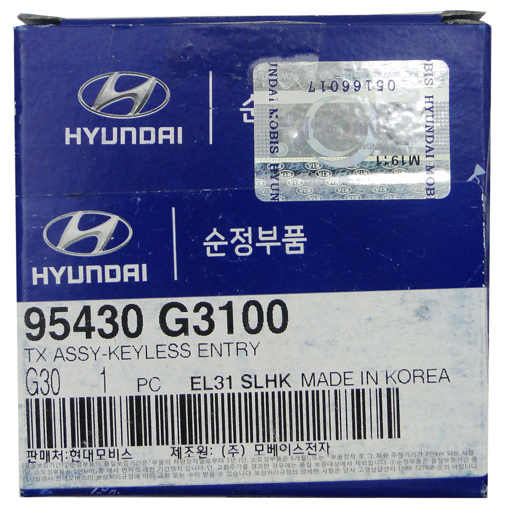 2019 Hyundai Elantra Flip Remote Keyless Entry 95430-G3100 OSLOKA-450T ...
