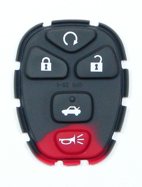 5 Button Buick Cadillac Chevy Pontiac Saturn Remote Replacement Rubber ...