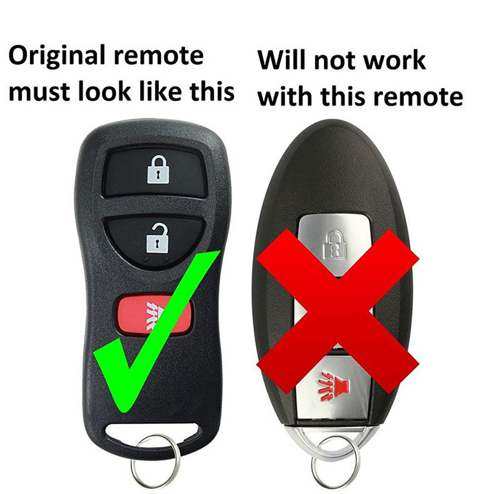 Nissan / Infiniti 3 Button Keyless Entry Remote - Aftermarket KBRASTU15 ...