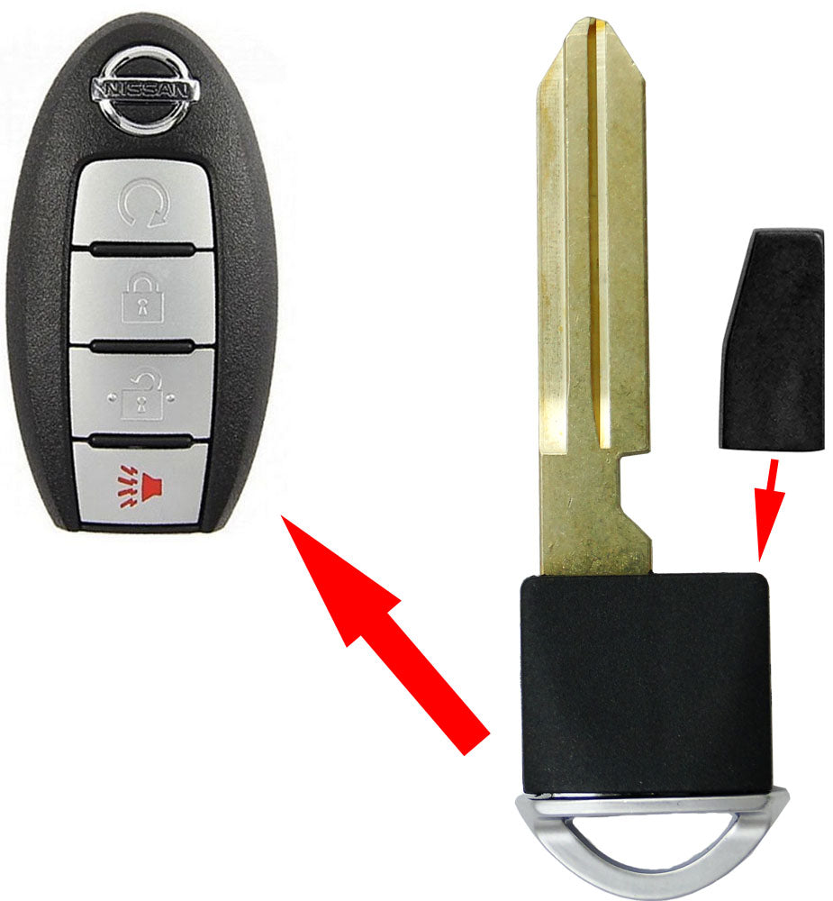 5 pack Nissan Infiniti Emergency Insert key for smart remotes - with 46 ...