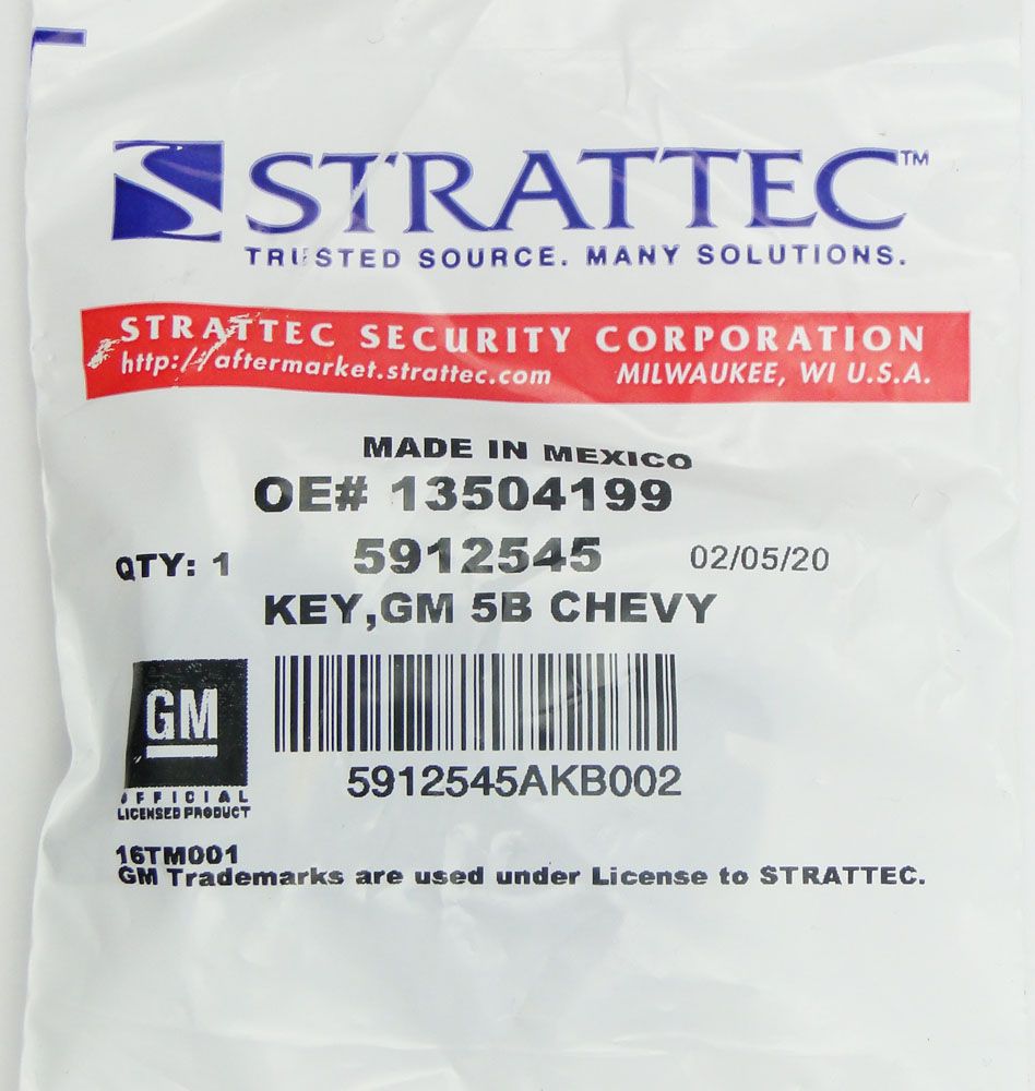 5912545 Strattec Chevrolet Keyless Entry Flip Remote w/ Engine Start ...